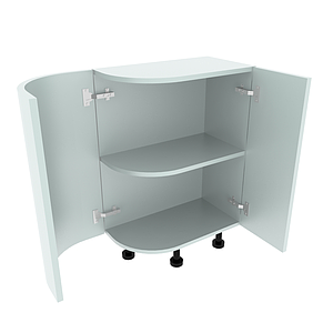 300, Curved Base Unit Lh, 720H X 565D X 300W (256&320Door)