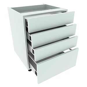 500, 3Dr+1 Pan Drawer Base Unit, 720H X 500W 565D
