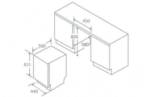 Prima PRDW300 F/I 10 Place Slimline Dishwasher