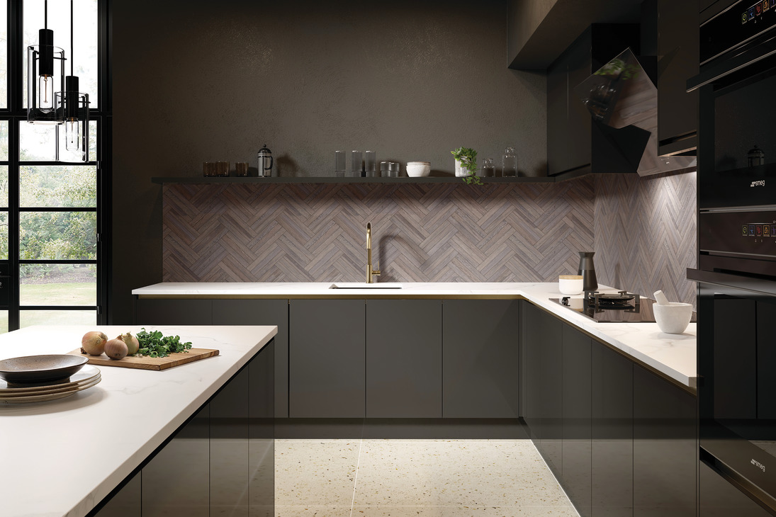 Wood Herringbone Matt Alusplash